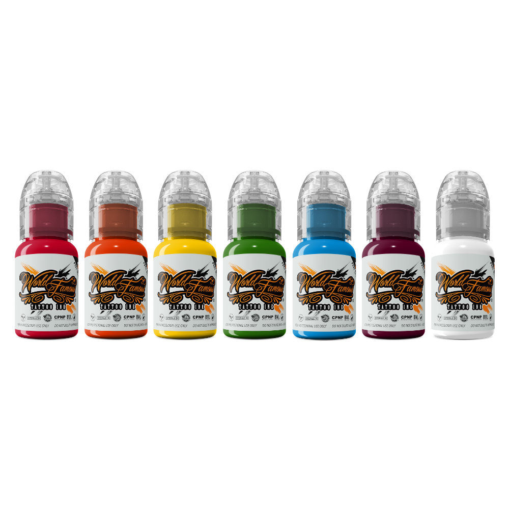 World Famous 7 Color Simple Set | World Famous Tattoo Ink