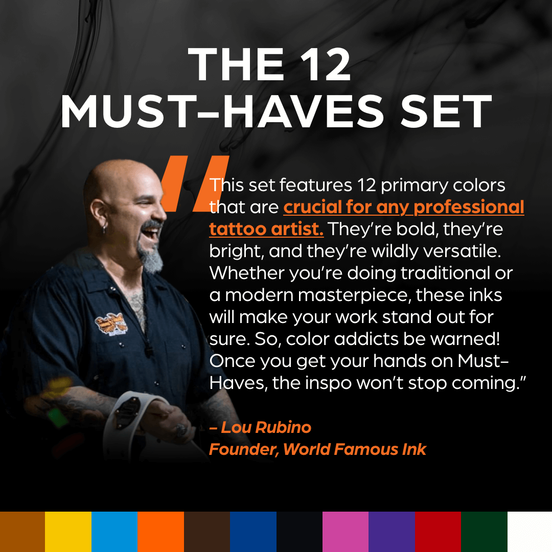 World Famous 12 Must-Haves Set | World Famous Tattoo Ink