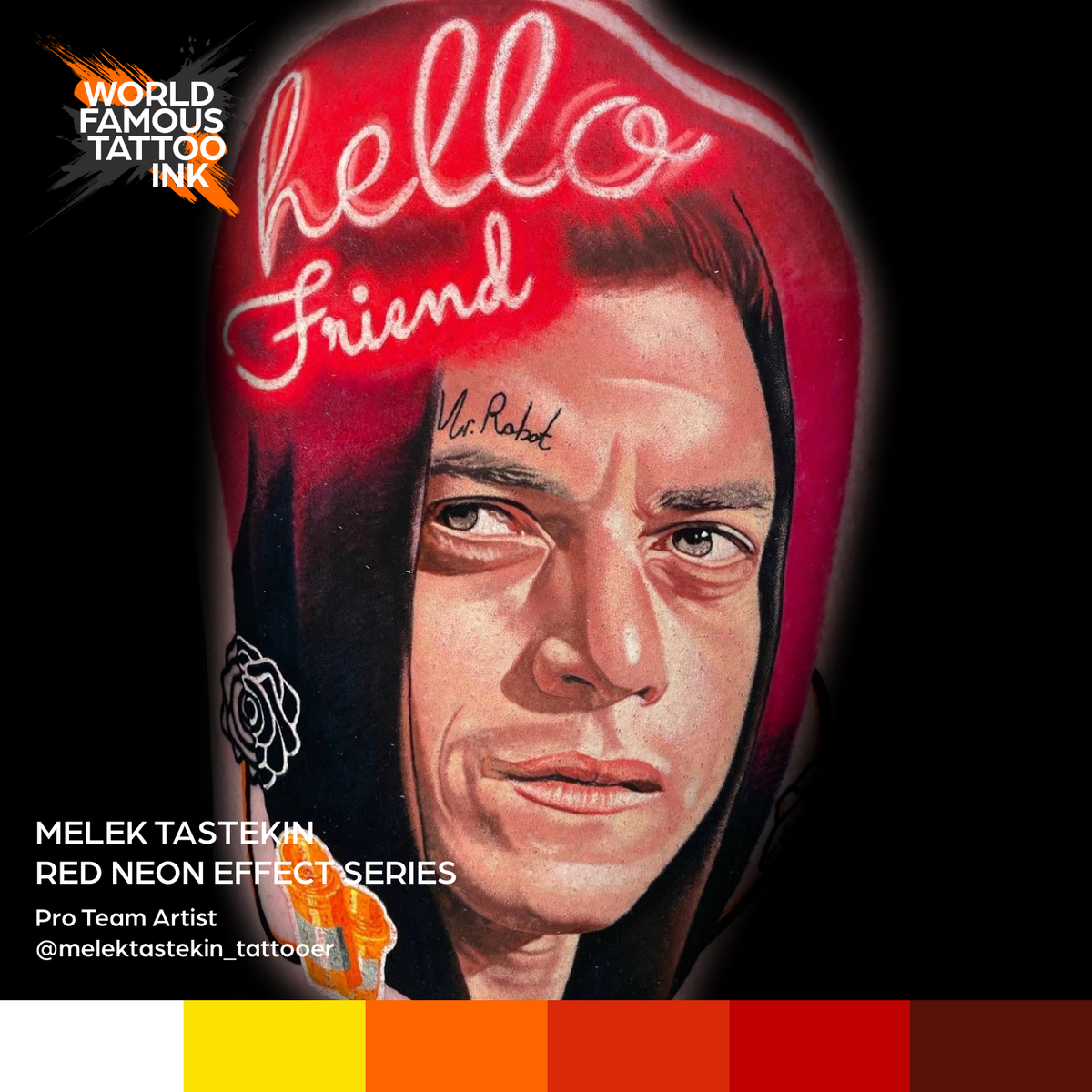 Melek Tastekin Red Neon Effect Series – World Famous Tattoo Ink