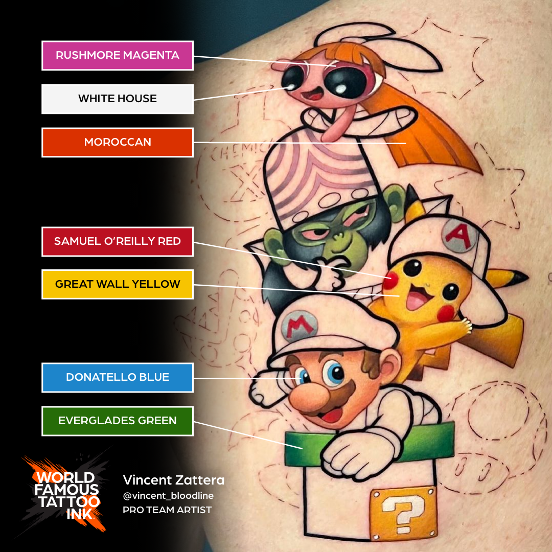 World Famous 7 Color Simple Set | World Famous Tattoo Ink