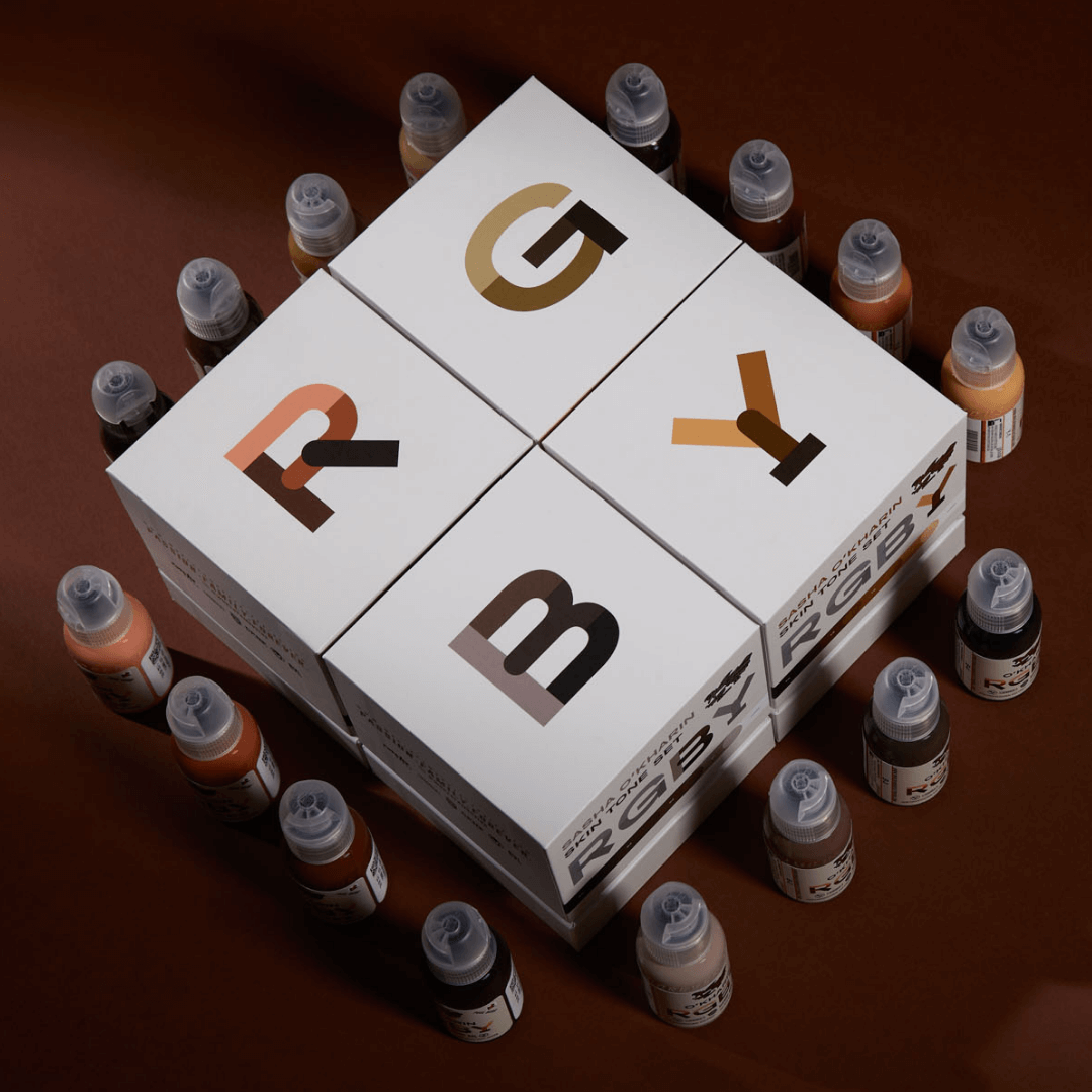 Sasha O'Kharin RGBY Skin Tone Set | World Famous Tattoo Ink